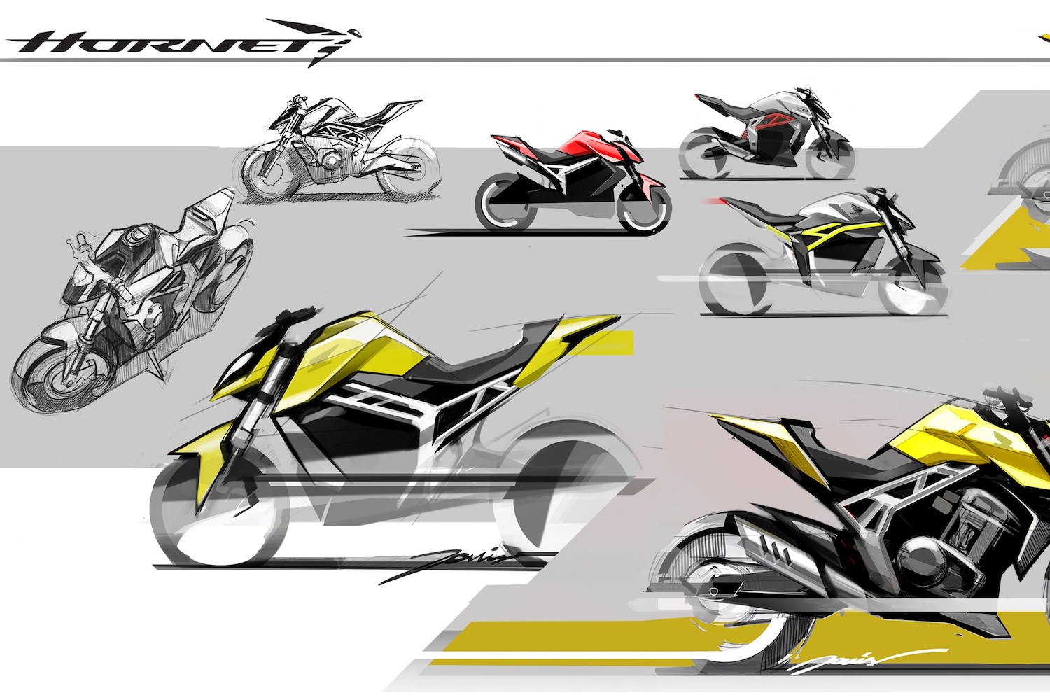 Design sketches preview new Honda Hornet